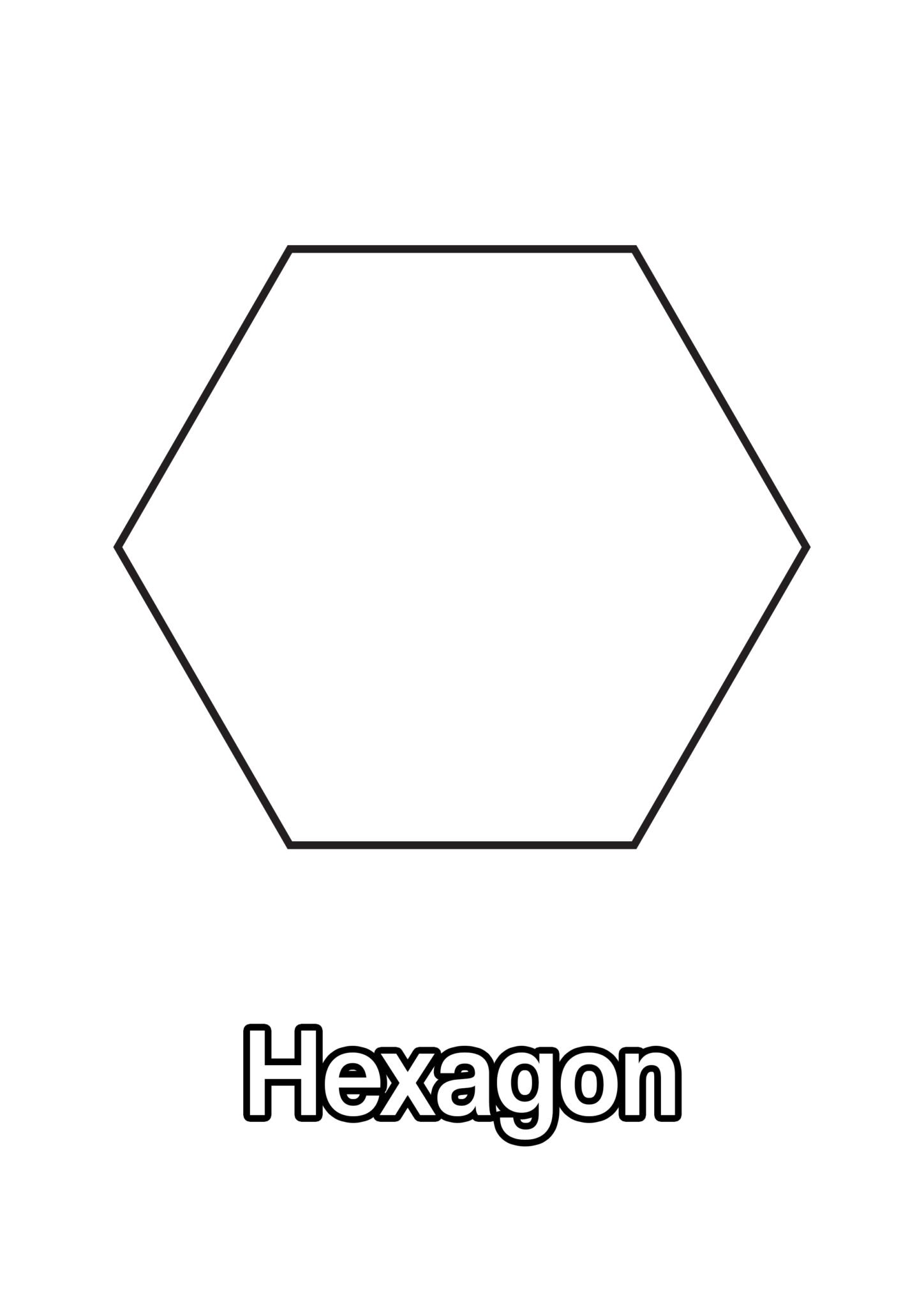 Hexagon Coloring Page For Kids – Free Activity PDF Download - The ...