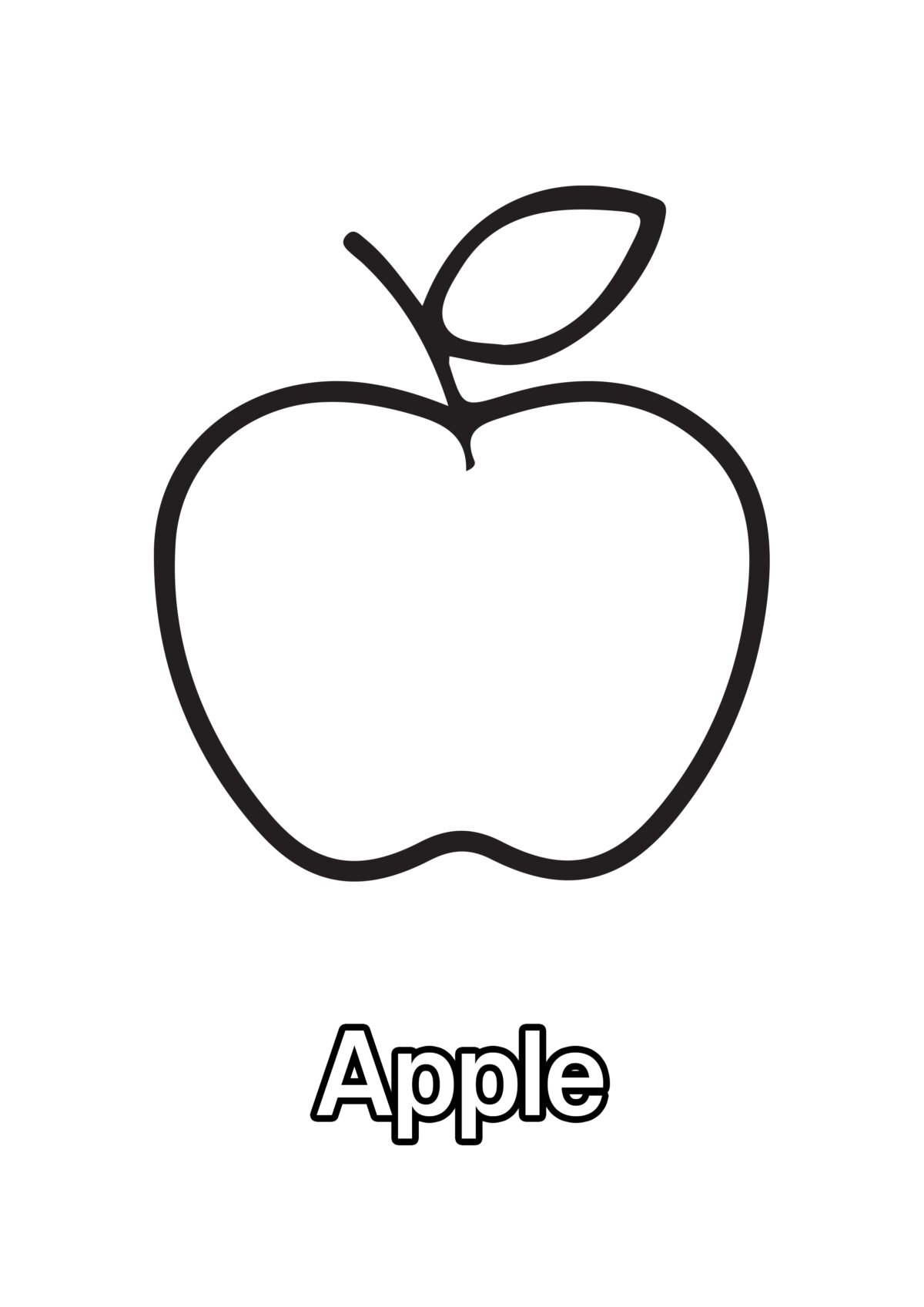 Apple Coloring Page For Kids – Free Activity PDF Download - The ...