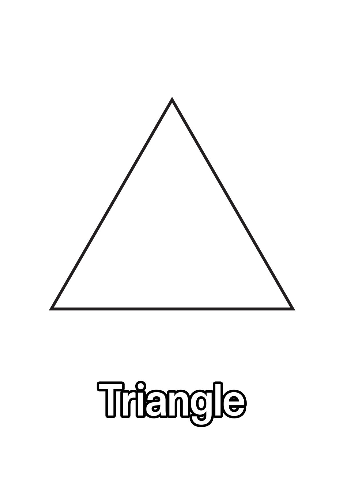 Triangle Coloring Page For Kids – Free Activity PDF Download - The ...