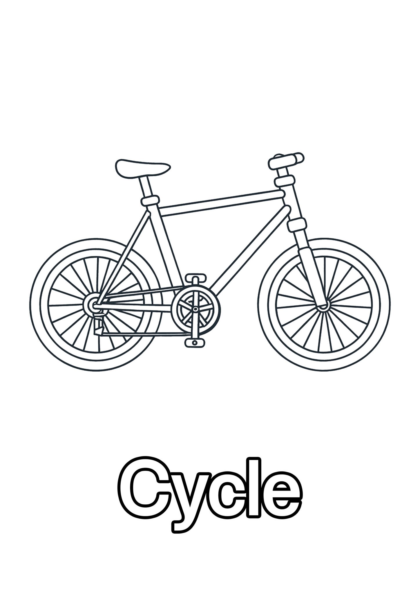 Cycle Coloring Page For Kids – Free Activity PDF Download - The ...