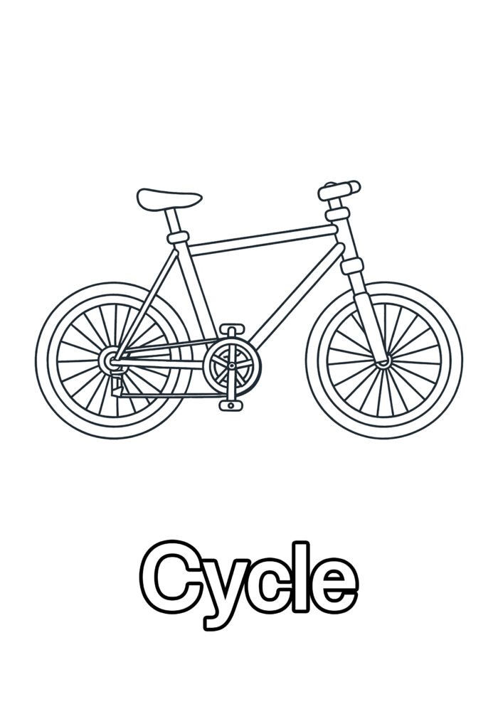Cycle Coloring Page For Kids – Free Activity PDF Download - The ...
