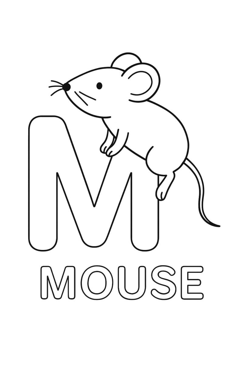 M Alphabet Coloring Pages – Free Activity PDF Download - The ...