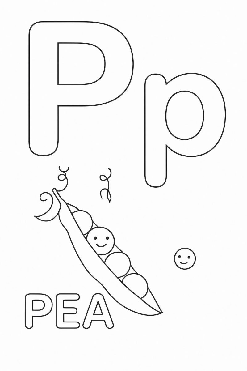 P Alphabet Coloring Pages – Free Activity PDF Download - The ...