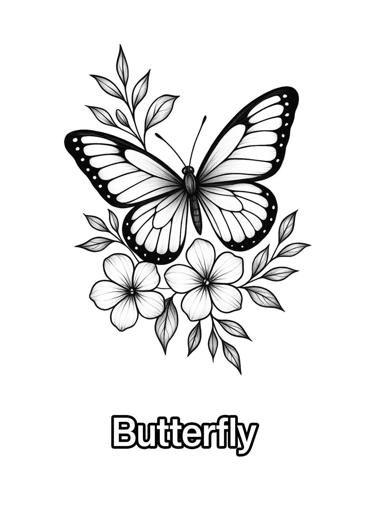 Lovable Butterfly Coloring Page For Kids – Free Activity PDF Download ...