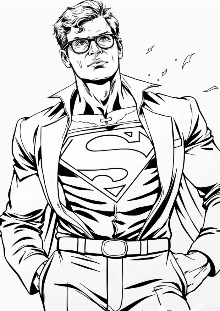 Superman Or Clark Kent Coloring Page For Kids – Free Activity PDF ...