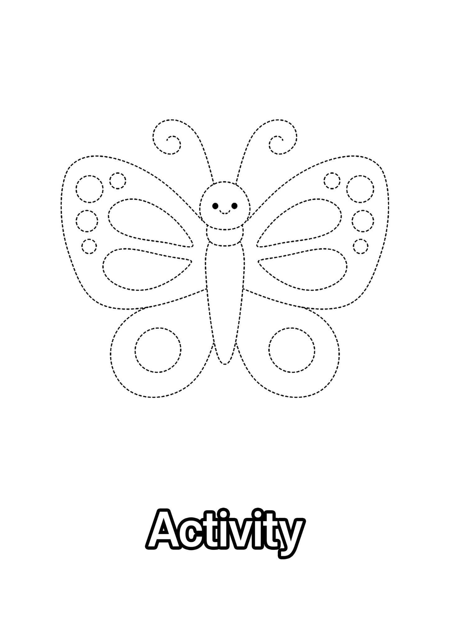 Cute Butterfly Coloring Page For Kids – Free Activity PDF Download ...