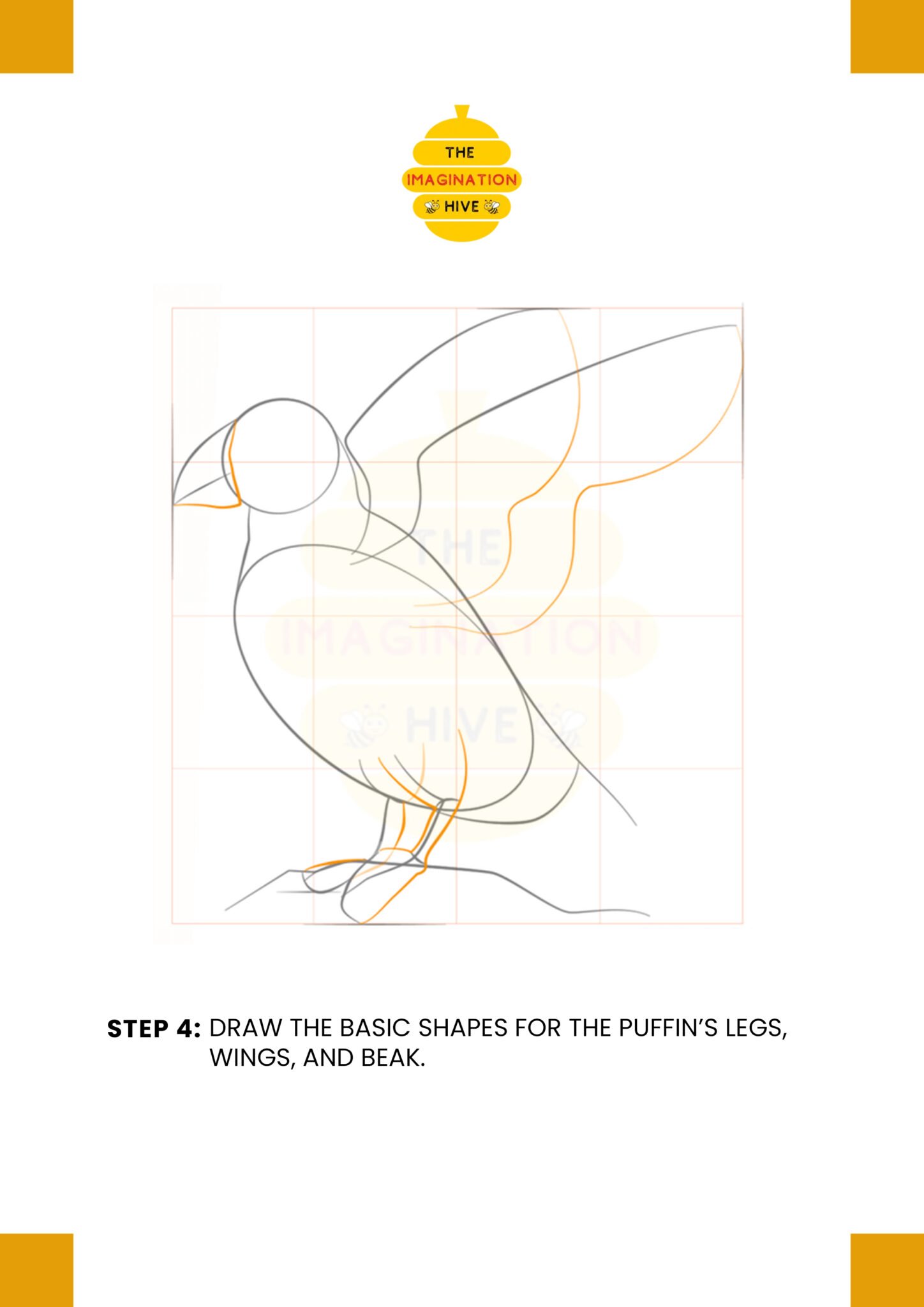 How to Draw a Puffin - The Imagination Hive