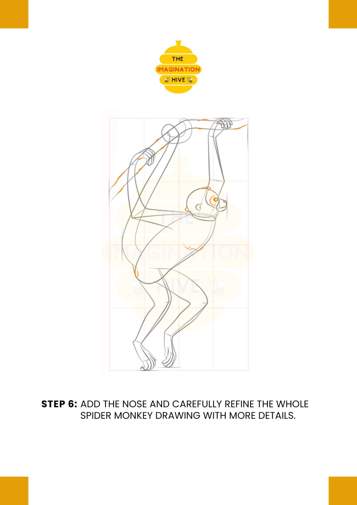 How to Draw a Spider Monkey - The Imagination Hive
