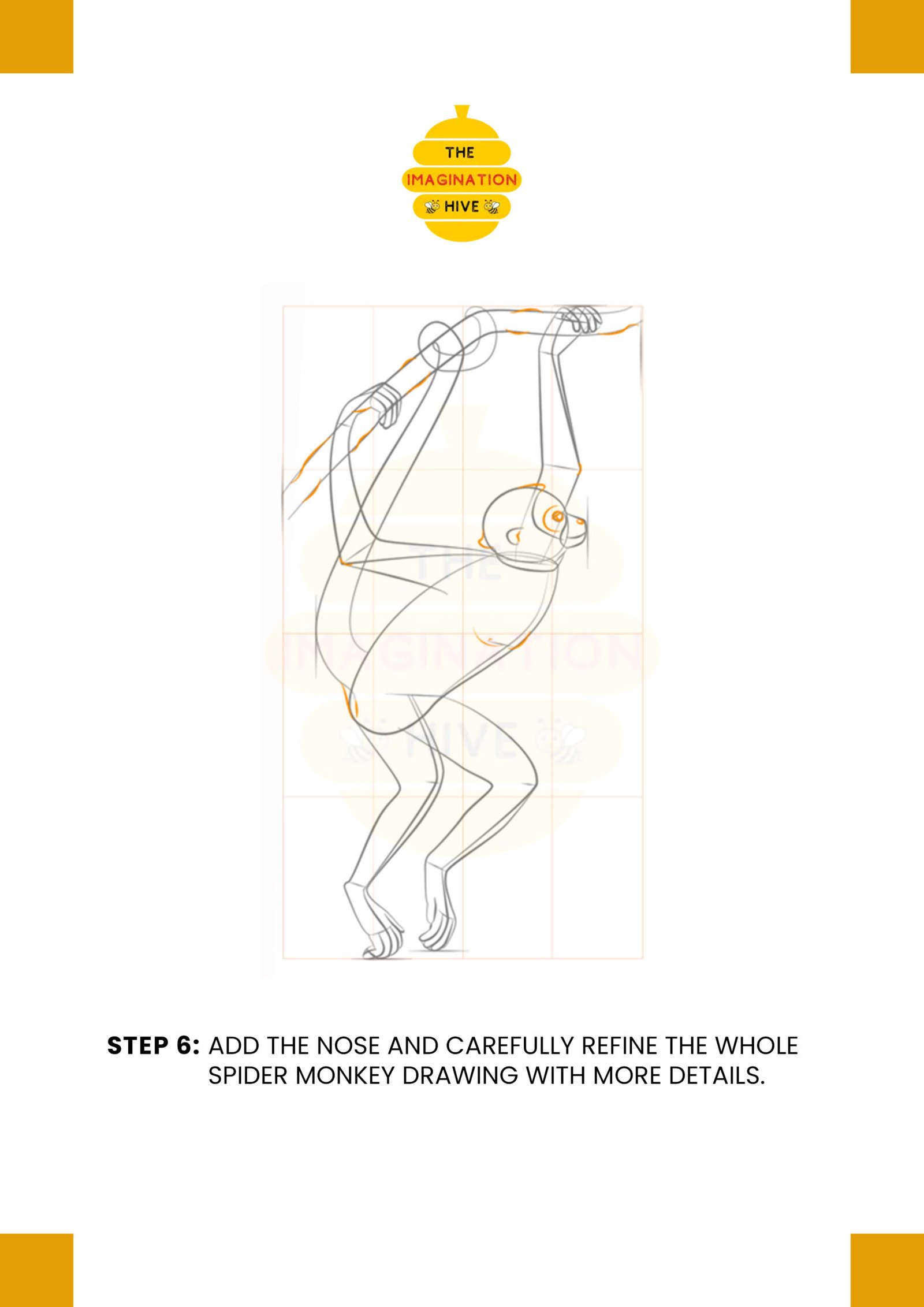 How to Draw a Spider Monkey - The Imagination Hive
