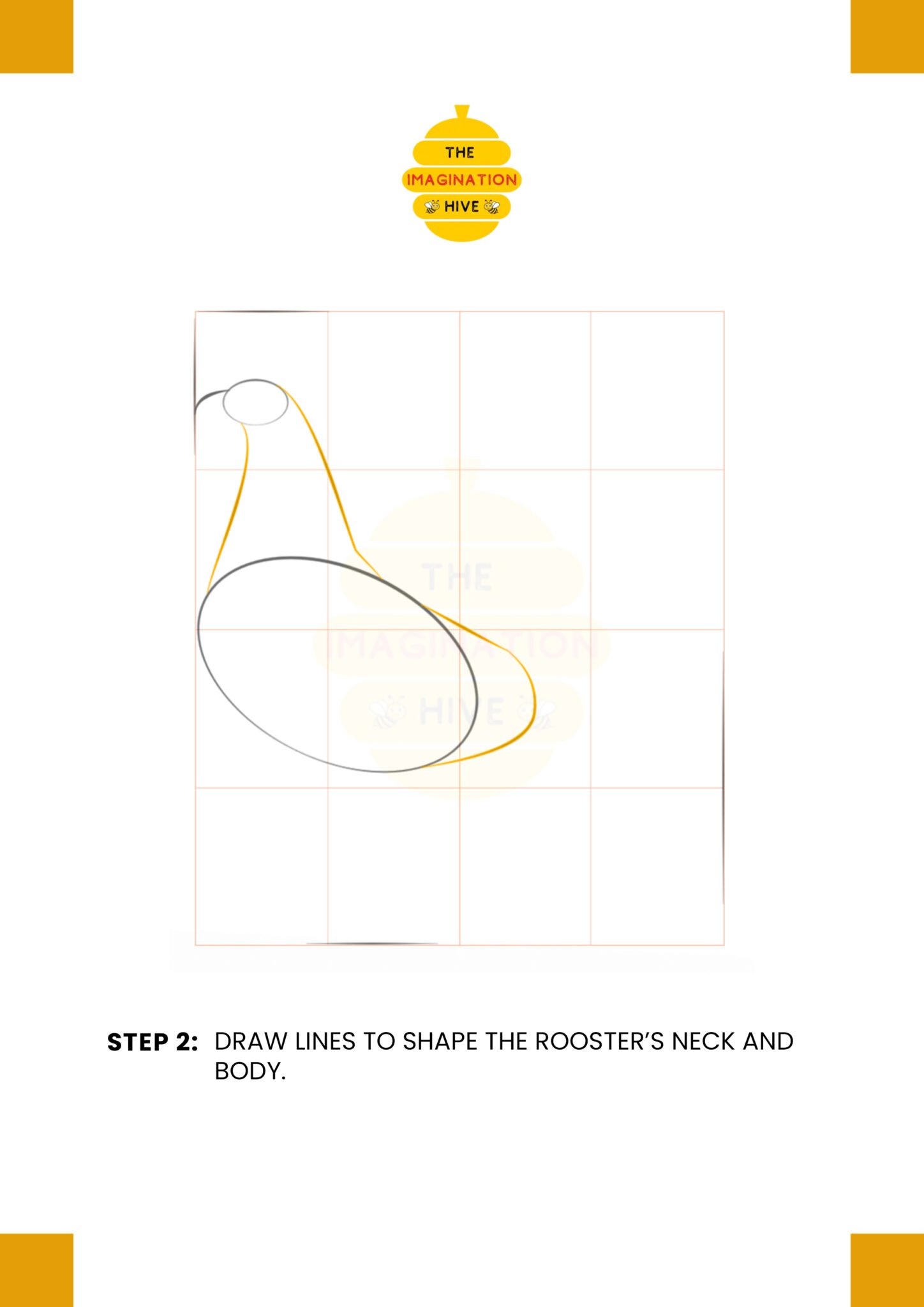 How to Draw a Rooster Step by Step - The Imagination Hive