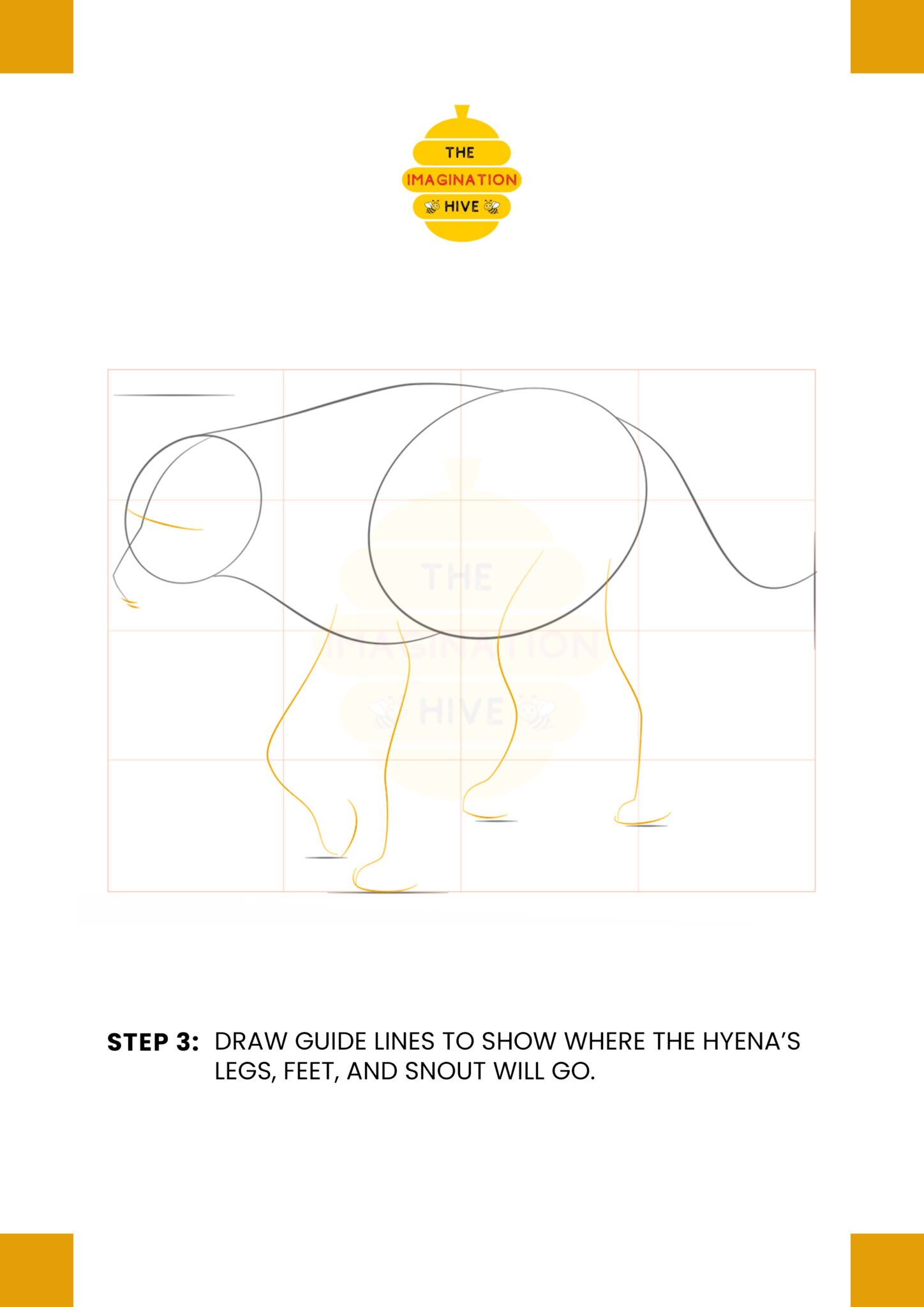 How to Draw a Hyena – Step by Step - The Imagination Hive