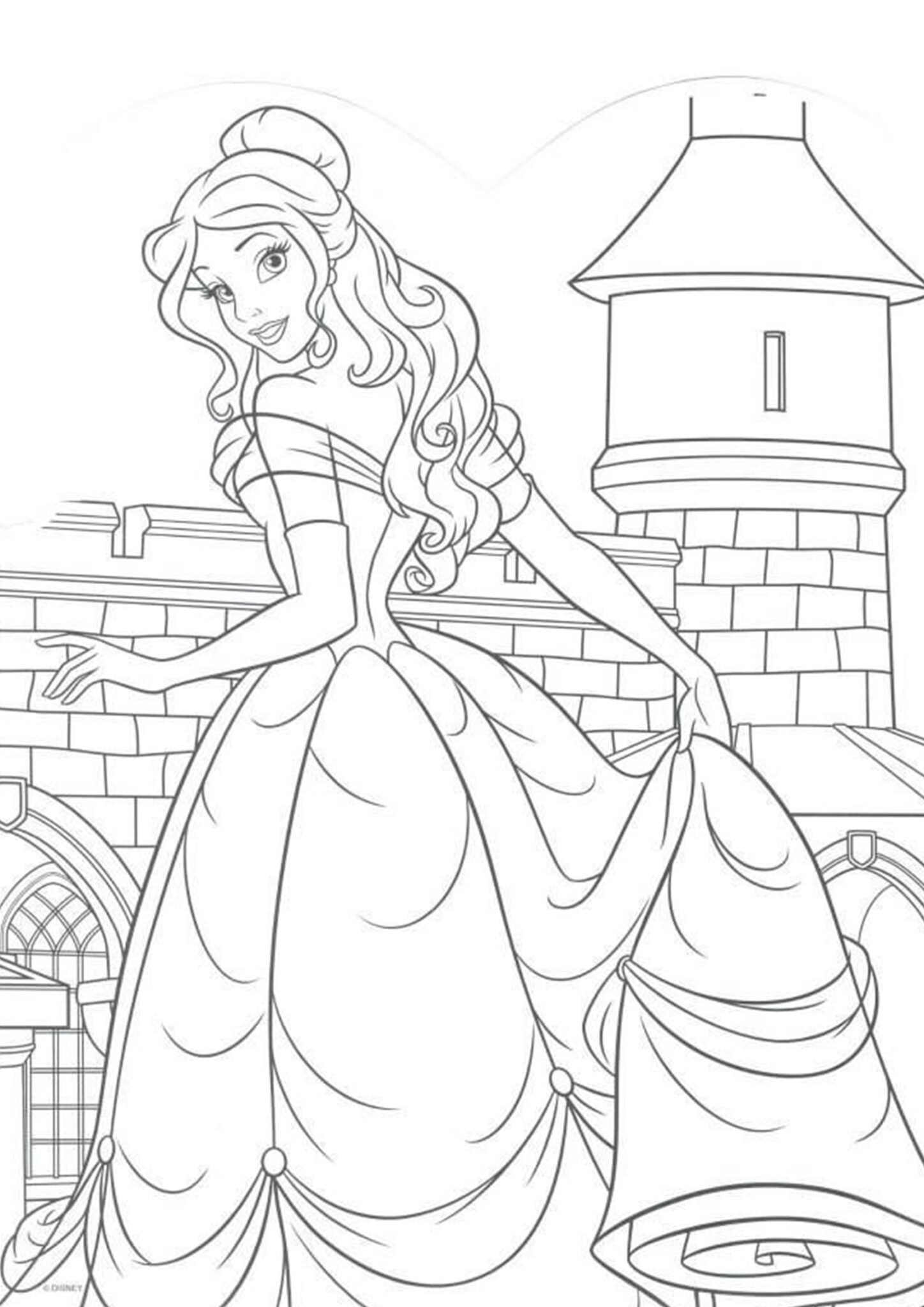 Fairytale Princess Coloring Page For Kids – Free Activity PDF Download ...