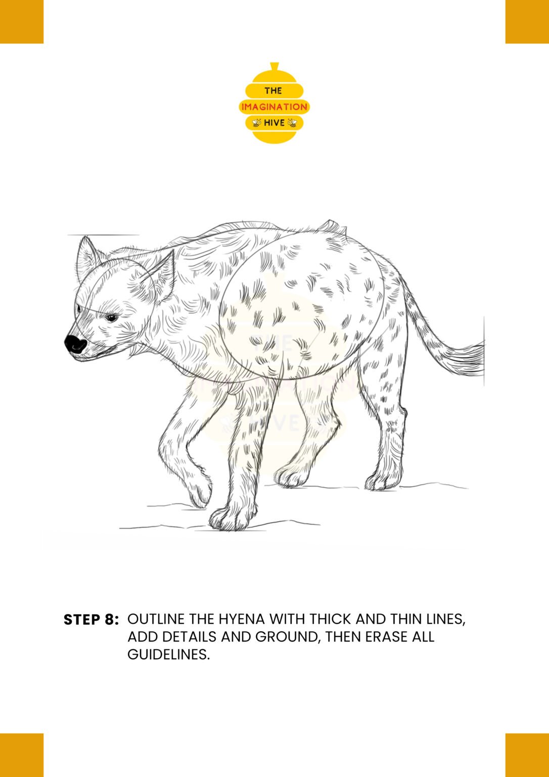 How to Draw a Hyena – Step by Step - The Imagination Hive