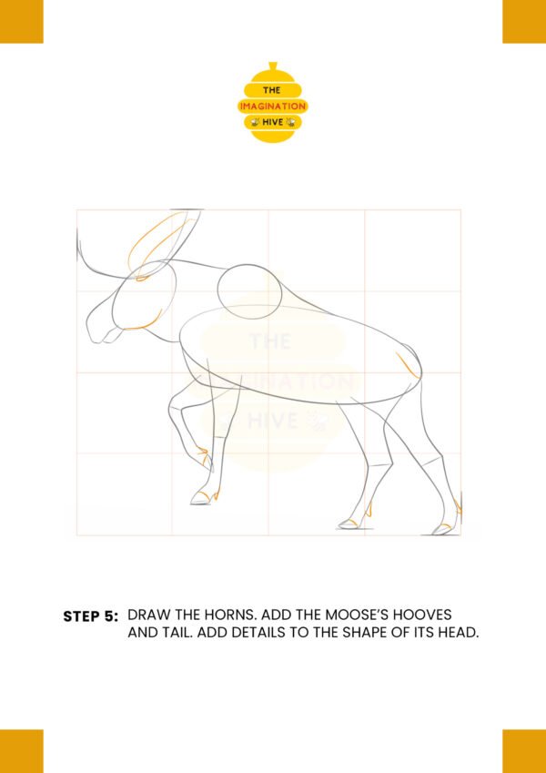 How to Draw a Moose Step by Step - The Imagination Hive