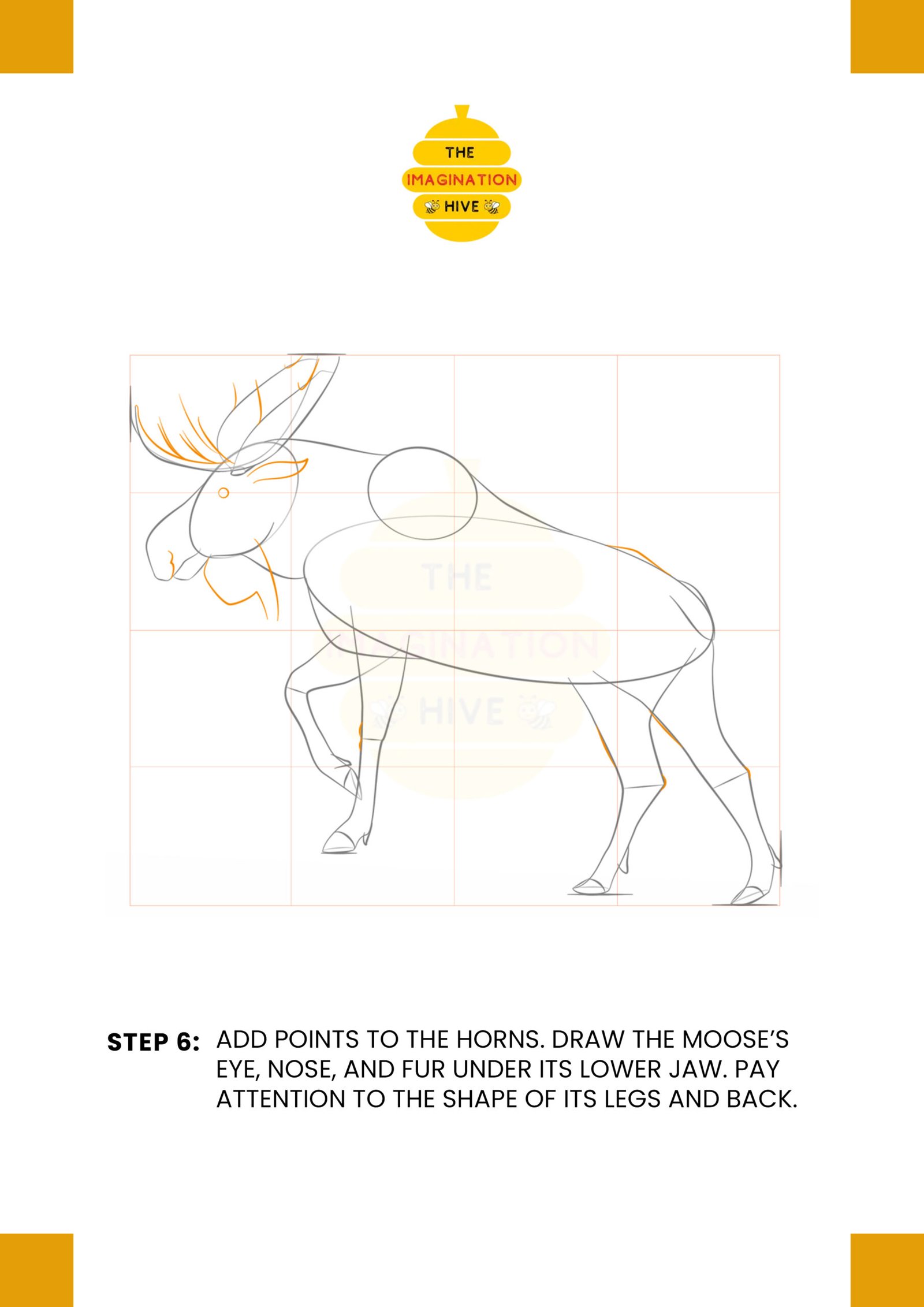 How to Draw a Moose Step by Step - The Imagination Hive