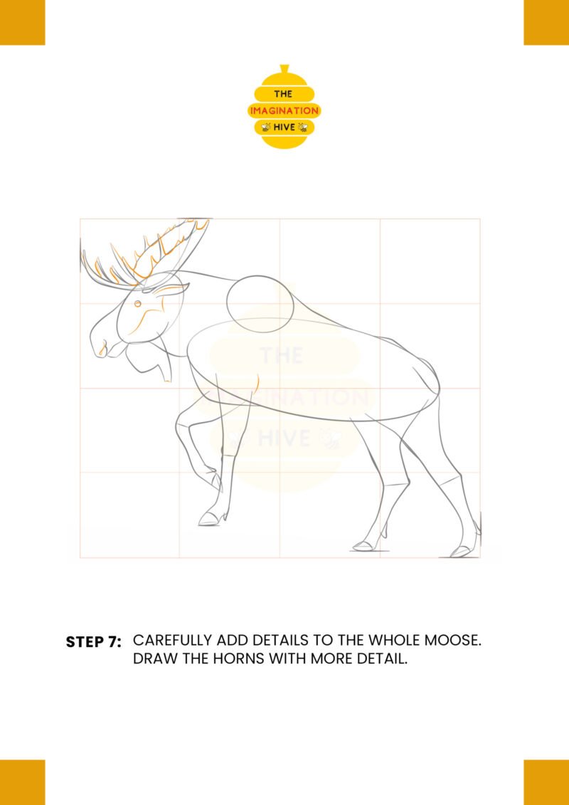 How to Draw a Moose Step by Step - The Imagination Hive